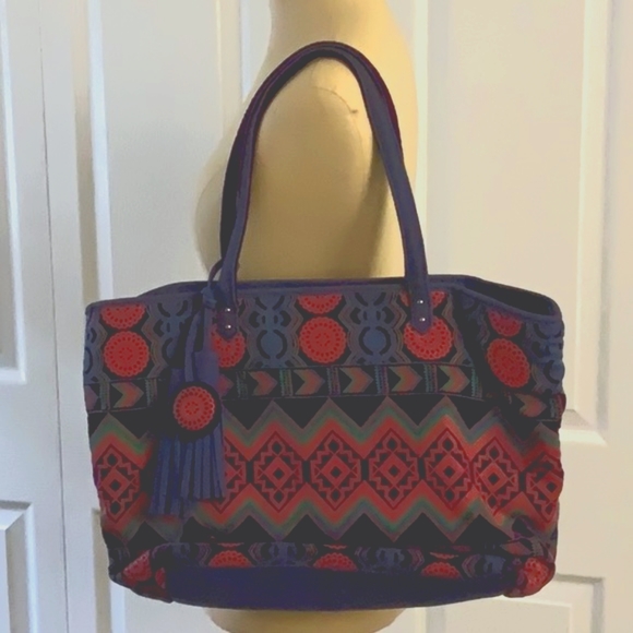 Isabella Fiore | Bags | Isabella Fiore Tote Bag Leather Velvet And ...